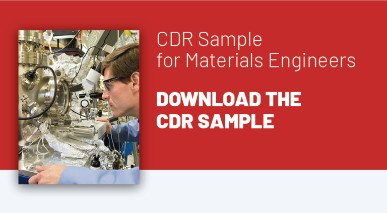 CDR Sample for Materials Engineers - CDR Report Writers Australia