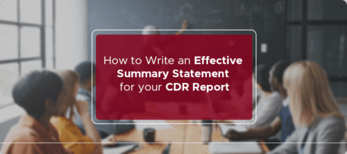 Effective Summary Statement for CDR Report