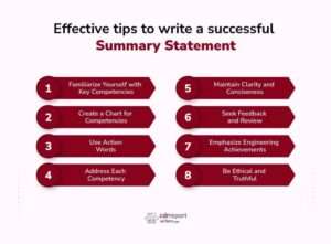 8 effective tips to write a successful Summary Statement
